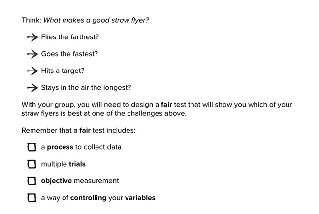 Lab: Straw Flyer Trials